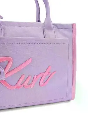 Kurt Geiger Logo-embroidered Tote Bag - Purple