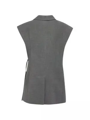 TELA Sleeveless Gilet With Waist Tie