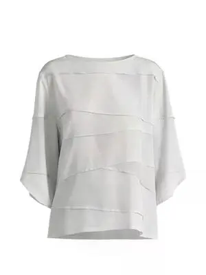 Liviana Conti Iris Short-sleeve Blouse - Grey