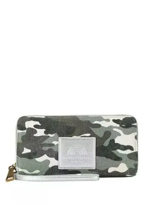 Kurt Geiger Southbank Camouflage-print Zip-around Wallet - Green