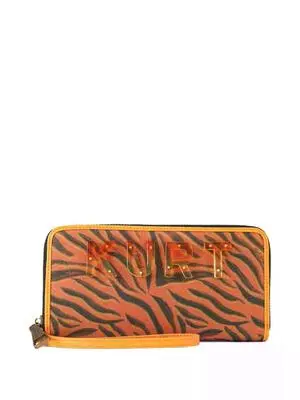 Kurt Geiger Kurt Tiger-print Zip-around Wallet - Orange