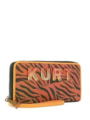 Kurt Geiger Kurt Tiger-print Zip-around Wallet