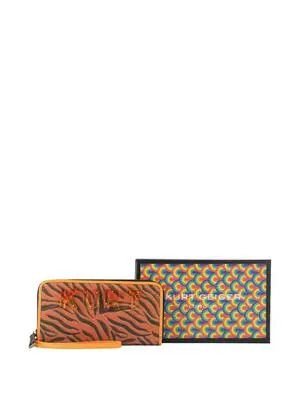Kurt Geiger Kurt Tiger-print Zip-around Wallet