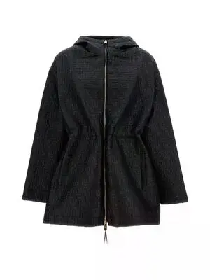 Fendi Ff-motif Parka Jacket - Black