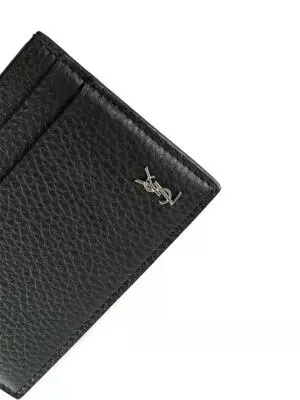 Saint Laurent Cassandre-appliqué Cardholder