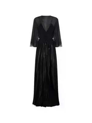 Alberta Ferretti V-neck Maxi Dress - Black