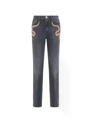 Roberto Cavalli Embellished-detail Jeans - Grey