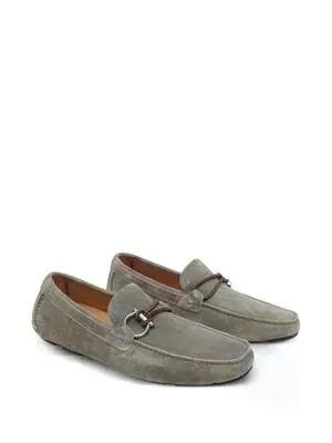 FERRAGAMO Gancini Square-toe Loafers