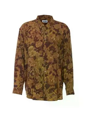 MAGLIANO Button Floral-print Shirt - Brown