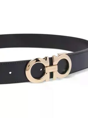 FERRAGAMO Gancini Logo Leather Belt