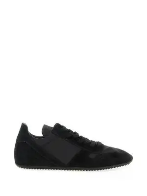 Rick Owens Suede Serrated Sneakers - Black