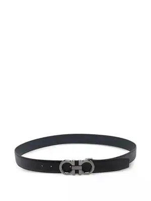 FERRAGAMO Gancini Reversible Belt - Blue
