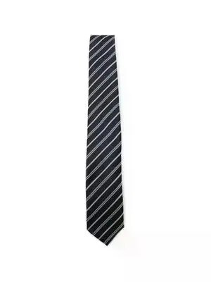 Canali Striped Tie - Black