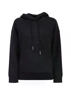Max Mara Drawstring Graphic Hoodie - Blue