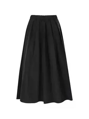 Max Mara A-line Pleated Midi Skirt - Black