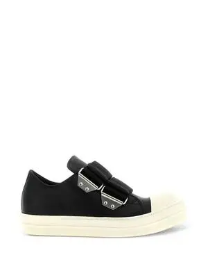 Rick Owens Strap Low Leather Sneakers - Black