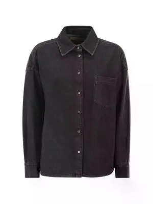 Max Mara Oversized Pocket Denim Shirt - Black