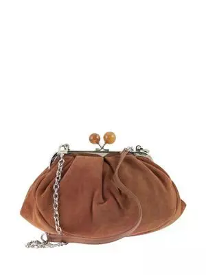 Max Mara Small Pasticcino Suede Clutch Bag - Brown
