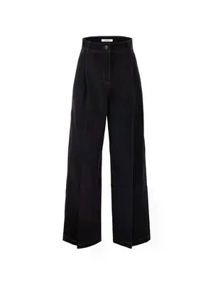 Max Mara Five-pockets Wide-leg Jeans - Black