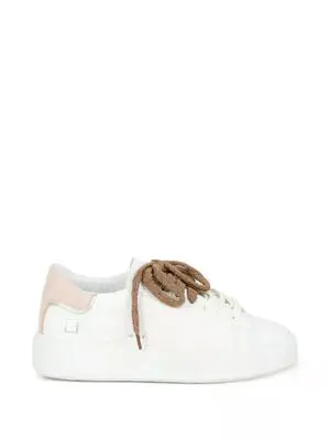 D.a.t.e. Pink Panel Sneakers - White