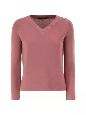 Max Mara V-neck Cotton Sweater - Pink