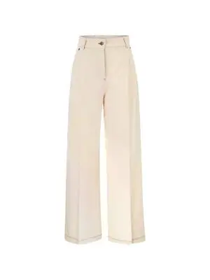 Max Mara Wide-leg Five-pocket Trousers - Neutrals