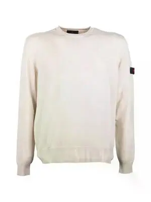 Peuterey Patch Knitted Jumper - White