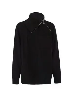 Sportmax Zip-up Sweater - Black