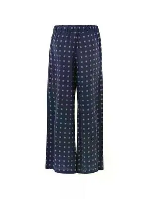 Max Mara Printed Elasticated Silk Trousers