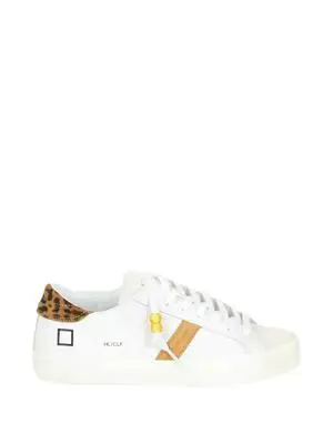 D.a.t.e. Leopard Panel Sneakers - White