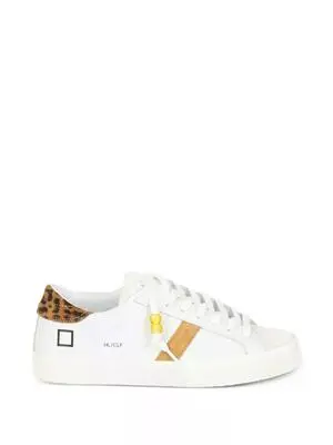 D.a.t.e. Leopard Panel Sneakers - White