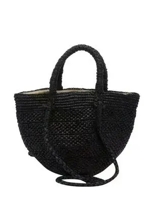IBELIV Raffia Tote Bag - Black