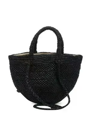 IBELIV Raffia Tote Bag - Black