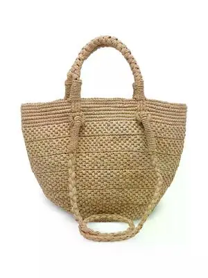 IBELIV Raffia Tote Bag - Black