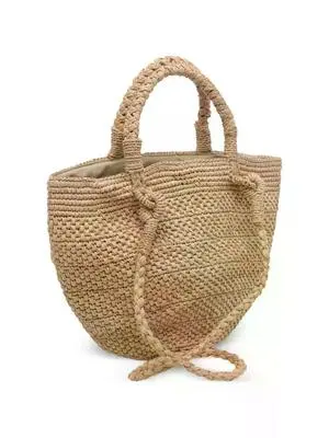 IBELIV Raffia Tote Bag - Black