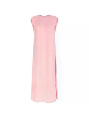 NUDE Round-neck Sleeveless Dress - Pink