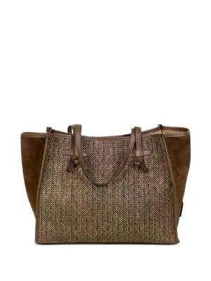 GIANNI CHIARINI Marcella Woven-panel Tote Bag