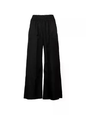 VIA MASINI 80 Elastic-waistband Trousers - Black