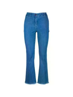VIA MASINI 80 Frayed Trousers - Blue