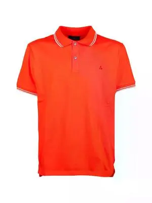 Peuterey Contrast Trim Polo Shirt - Red