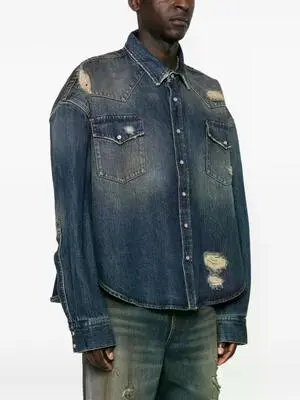 Vetements Distressed Flap-pocket Shirt