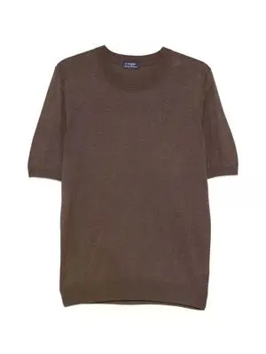 BARBA NAPOLI Short-sleeve Crew-neck T-shirt - Brown