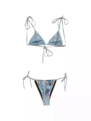 DIESEL Jodie-dnm Triangle Tie Bikini - Blue