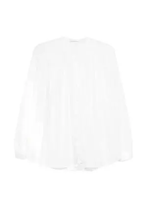 JCSOPHIE Lavinia Buttoned Gathered Top - White