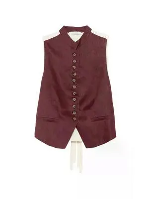JCSOPHIE Linnea Buttoned Gilet - Red