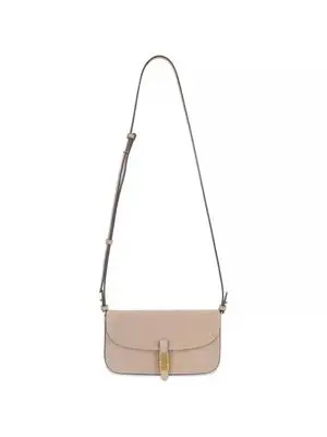 Pinko Medium Saddle Flat Shoulder Bag - Neutrals