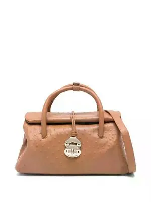 ZANELLATO Dotta Studded Tote Bag - Brown