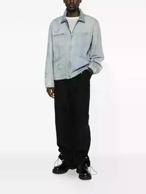 MAISON MARGIELA Numbers-motif Denim Jacket - Blue