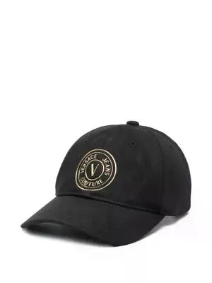 Versace Rubberized-logo Baseball Cap - Black