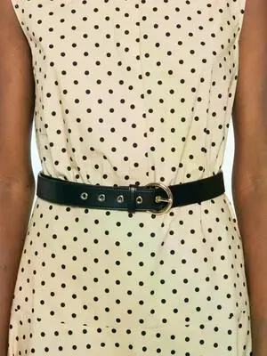 Max Mara Polka-dot Midi Dress With Belt